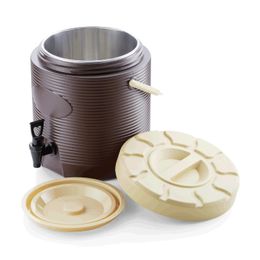 ich-zapfe Thermobeh&auml;lter, Thermogetr&auml;nkebeh&auml;lter, Getr&auml;nkebeh&auml;lter mit Zapfhahn - Braun, 17L