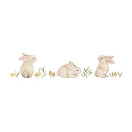 lilipinso Wandsticker A3 kleine Hasen im Gras braun