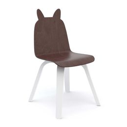 Oeuf Kinderstuhl Hase Walnuss mit wei&szlig;
