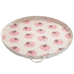 3 Sprouts Spielmatte / Spielzeugsack Elefanten rosa