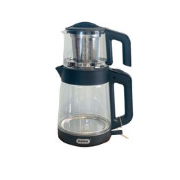 ich-zapfe Wasserkocher, Samowar mit Teekocher - Mulex, Tee-Express Glas, Schwarz, 2L