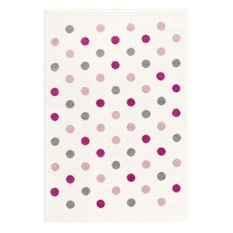 LIVONE Teppich Konfetti creme rosa grau