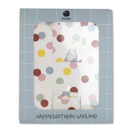 Ava & Yves Girlande "Happy Birthday" Punkte pastell