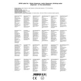ich-zapfe Wassersprudler, Wasserspender, Trinkwassersprudler - CT 30, Untertheken