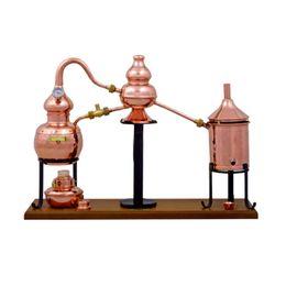 ich-zapfe Destille Alembic charentais premium 0,7 Liter mit Spiritusbrenner und Thermometer