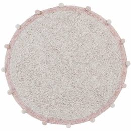 Lorena Canals waschbarer Teppich "Bubbly Natural" rosa rund