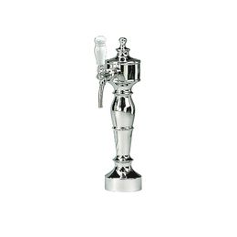 ich-zapfe Bierzapfs&auml;ule, Schanks&auml;ule Bier - Modell Fl&auml;mische Form, Chrom, 2-leitig