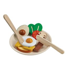 Plan Toys Spielzeug Fr&uuml;hst&uuml;cks-Set herzhaft Holz