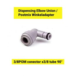 ich-zapfe Postmix Winkeladapter 3/8POM conector x 3/8 tube 90&deg;