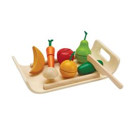 Plan Toys - Schneidebrett Obst & Gem&uuml;se, Gummibaumholz