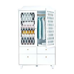 Cam Cam Harlequin Kleiderschrank 2-t&uuml;rig weiss