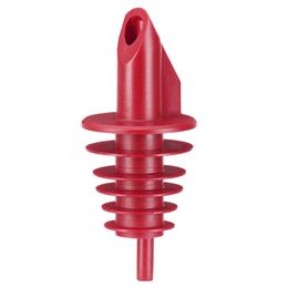 ich-zapfe Ausgiesser, Ausgie&szlig;er - BILLY, f&uuml;r Flaschen 0,5-,5 lt, Rot, Mit 5 Lamellen