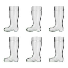 ich-zapfe Biergl&auml;ser, Bierstiefel 6er Set - 0,5 Liter