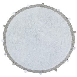 Lorena Canals Teppich rund Baumwolle Bubbly blau