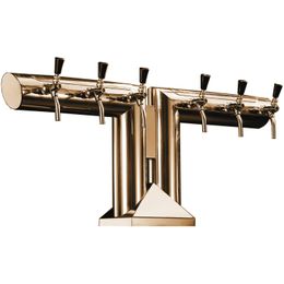 ich-zapfe Schanks&auml;ule, Modell &bdquo;RJ9010&ldquo;, Kupfer poliert, Sockel CNS poliert