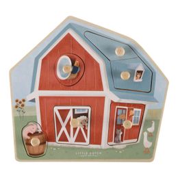 Little Dutch Holzpuzzle, Kinderpuzzle Little Farm - 6 Teile f&uuml;r Kleinkinder ab 1 Jahr