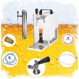 ich-zapfe Untertheken Komplett Set - Zapfanlage, Bierzapfanlage PYGMY 20/K mit Membranpumpe, 1-leitig Trockenk&uuml;hlger&auml;t aus Edelstahl, 25 Liter/h, inkl. Schanks&auml;ule, Green Line