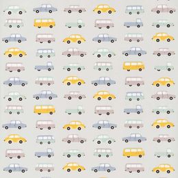 Casadeco Kindertapete Happy Dreams Autos blau gelb