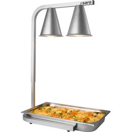 ich-zapfe Buffetw&auml;rmer Tosca mit W&auml;rmelampe | 2 Infrarot-Lampen | H&ouml;henverstellbar | F&uuml;r 1/1 GN-Beh&auml;lter