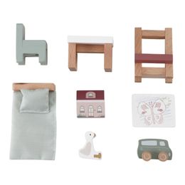 Little Dutch Puppenhaus Kinderzimmer: M&ouml;bel Set aus Holz mit Bett, Tisch & Spielzeug - Puppenstube erweitern