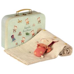 Maileg Baby Geschenk-Set: Kuscheltier und Babyrassel, Rosa