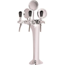 ich-zapfe Komplett Set - Schanks&auml;ule Chrom, 3-leitig, elegant, "Topp-Qualit&auml;t!"