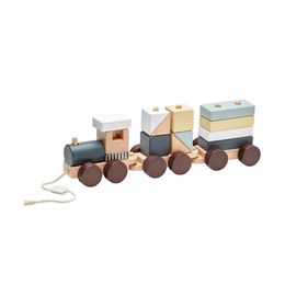 Kids Concept Spielzeug Zug mit Holzkl&ouml;tzen