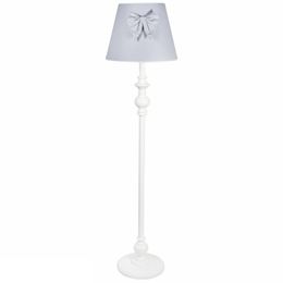 Caramella Stehlampe gedrechseltes Bein Schleife grau