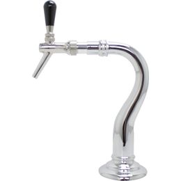 ich-zapfe Schanks&auml;ule, Bierzapfs&auml;ule - Modell Baby-Schwanenhals, 1-leitig, Chrom