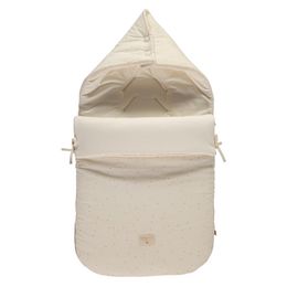 nobodinoz Kinderwagen Fu&szlig;sack Punkte Honig