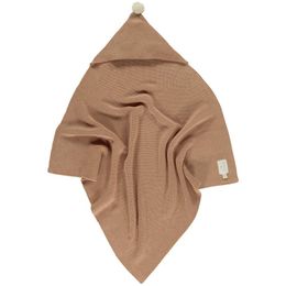 nobodinoz Strick Baby Kapuzendecke biskuit