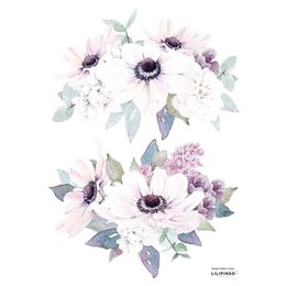 lilipinso Wandsticker A3 Anemonenstr&auml;usschen flieder