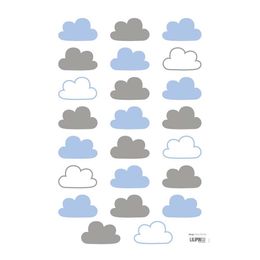 lilipinso Wandsticker A3 Wolken hellblau grau