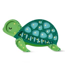 Little Lights Nachtlicht Kinder, Nachtlampe Schildkr&ouml;te - 100% Kiefernholz natur