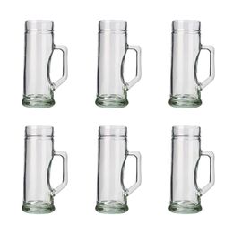 ich-zapfe Bierglas, Bierkrug, Ma&szlig;krug, Bierseidel 6er Set Biergl&auml;ser, Premium, Glatt - 0,3 Liter