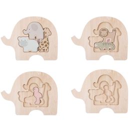 Jabadabado Kinderspielzeug, Holzspielzeug, Steckpuzzle - Safari