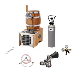 ich-zapfe Komplett Set - Zapfanlage, Bierzapfanlage, Bierkoffer - Soudek 20, Trockenk&uuml;hlger&auml;t Bierfass Optik, 1-leitig, 20 Liter/h, Green Line