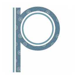 lilipinso Sticker blau Buchstabe p