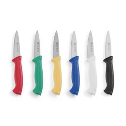 ich-zapfe K&uuml;chenmesser Set, Sch&auml;lmesser - Set in 6 Farben, Walzstahlklinge mit Polypropylen-Griff, 90/185 mm