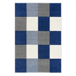 LIVONE Kinderteppich Patchwork blau