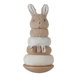 Little Dutch Stapelturm mit Ringen Baby Bunny - Motorikspielzeug aus Holz f&uuml;r Kleinkinder, 11x11x26