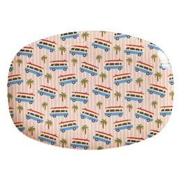 Rice Teller - Pink Cars Print, Melamin, rechteckig