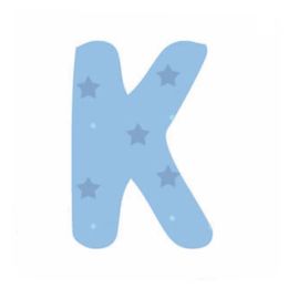 lilipinso Sticker blau Buchstabe k