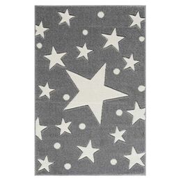 LIVONE Teppich Estrella Stern & Konfetti grau