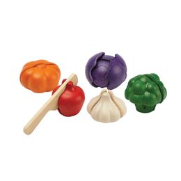 Plan Toys - Gem&uuml;se 5-farbiges Set, Gummibaumholz