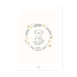 lilipinso Poster Kleiner Koala creme gr&uuml;n grau