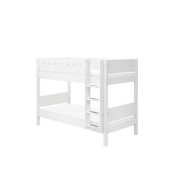 Flexa Kinderbett, Etagenbett mit Gerader Leiter &ndash; Hochwertiges MDF und Kiefer, 90x200 cm, Platzsparende L&ouml;sung
