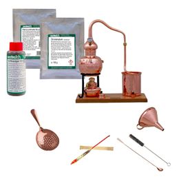 ich-zapfe Komplettset Destille, Destillierger&auml;t - Alembic Premium mit Zubeh&ouml;r und G&auml;rhilfsmittel, 0,7L