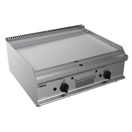 ich-zapfe Saro Griddleplatte Gas Tisch - E7/KTG2BBR, mit 2 Zonen & Gerillter Bratfl&auml;che