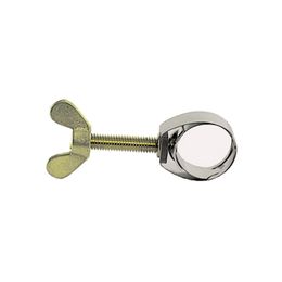 ich-zapfe Schlauchschelle, Schlauchklemme - UNEX, bis 21mm, CNS, mit Fl&uuml;gelschraube aus Messing